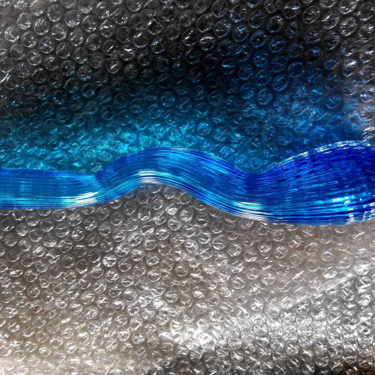 Handblown Murano Glass Blue Tadpole Pendant Light Fixture